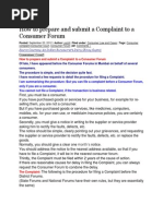 Consumer Court Complaint Draft | PDF | Affidavit | Complaint