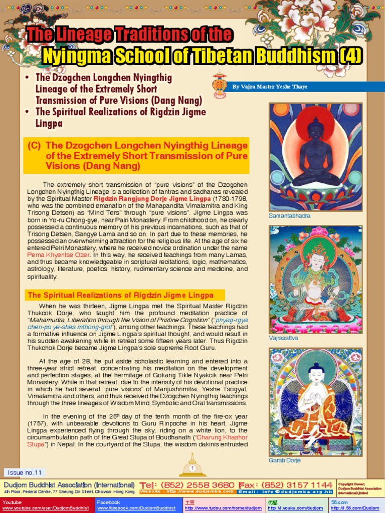 Lake of Lotus (11) - The Lineage Traditions of The Nyingma SCH ...