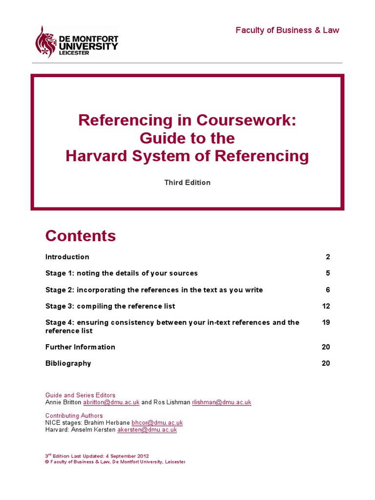 B&L Harvard Referencing Guide | PDF | Citation | Communication