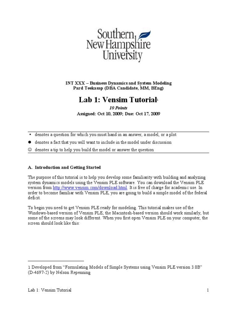 Lab 1 Vensim Tutorial Pdf Interest Government Budget Balance 