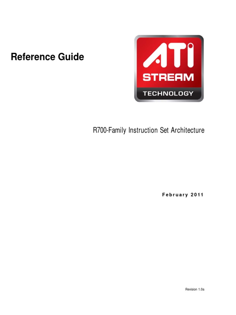 R700-Family Instruction Set Architecture | PDF | Shader | Instruction Set