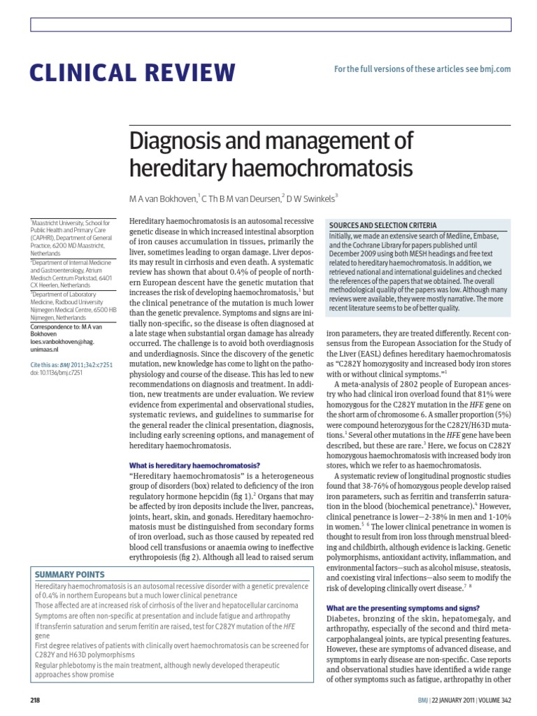 Hereditary Hemochromatosis | PDF | Medicine | Health Sciences