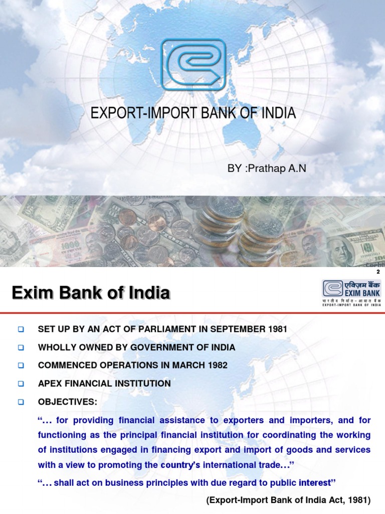 Role & Functions of Exim Bank | PDF | Exports | Banks