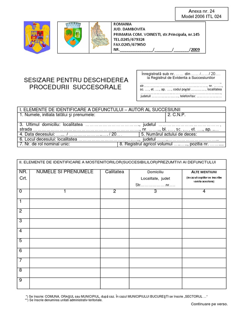 Anexa 24 Succesiuni | PDF