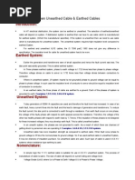 Earth and Unearth Cable Difference | PDF | Insulator (Electricity ...