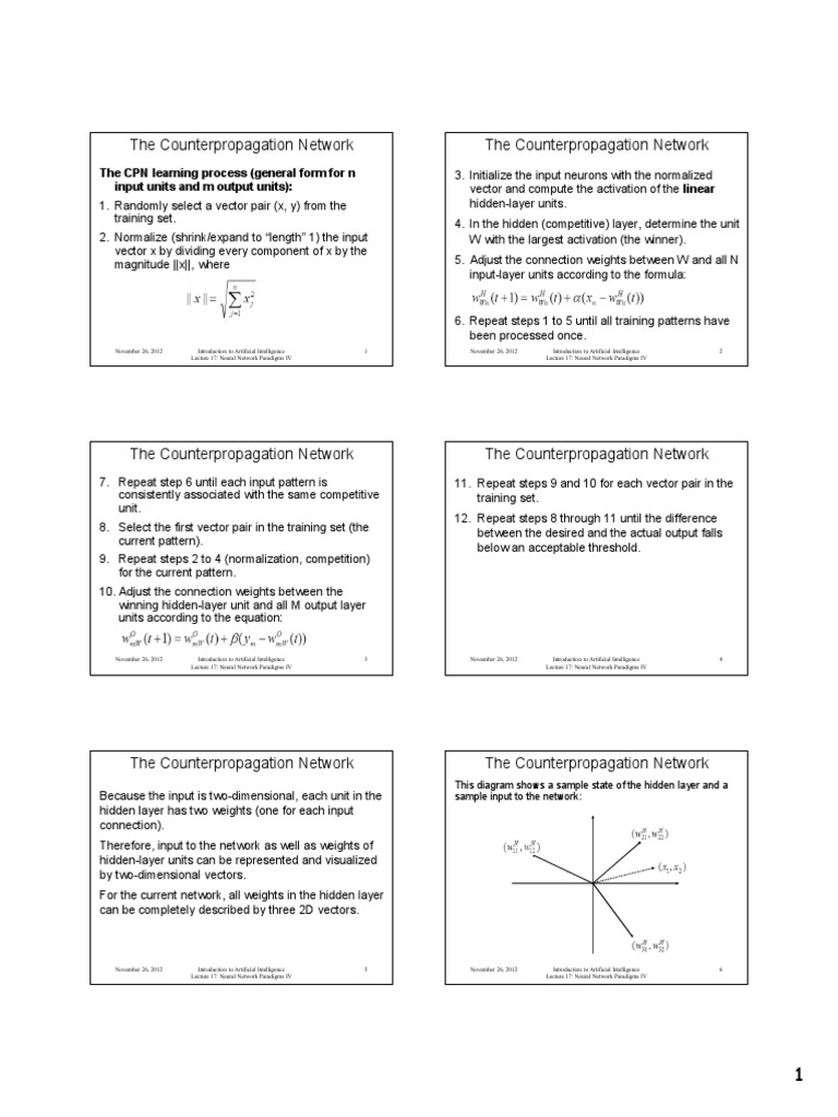 The Counterpropagation Network The Counterpropagation Network | PDF | Artificial Neural Network ...
