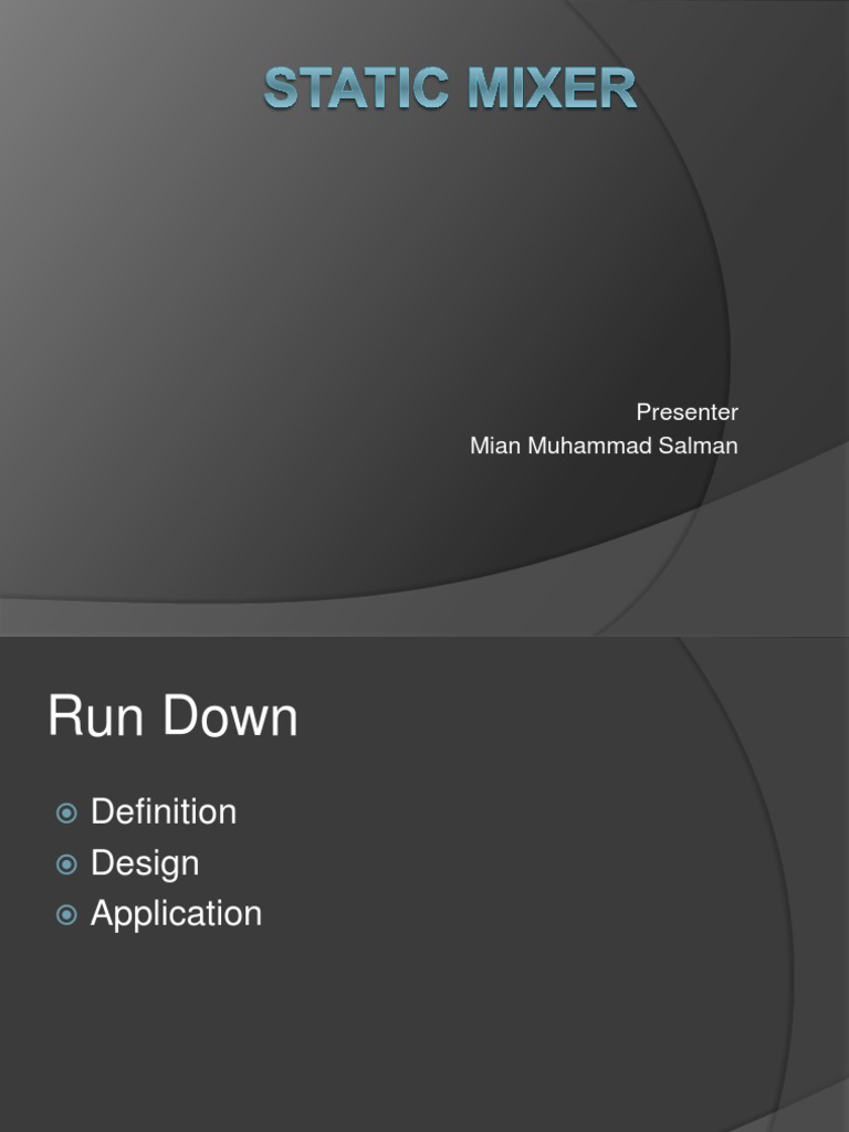 Static Mixer Design, Applications and Benefits Explained | PDF