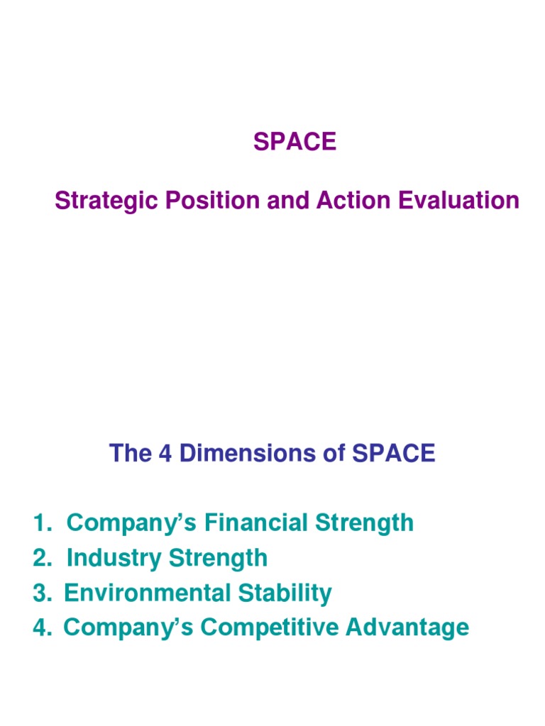 Space Strategic Position and Action Evaluation | Download Free PDF ...
