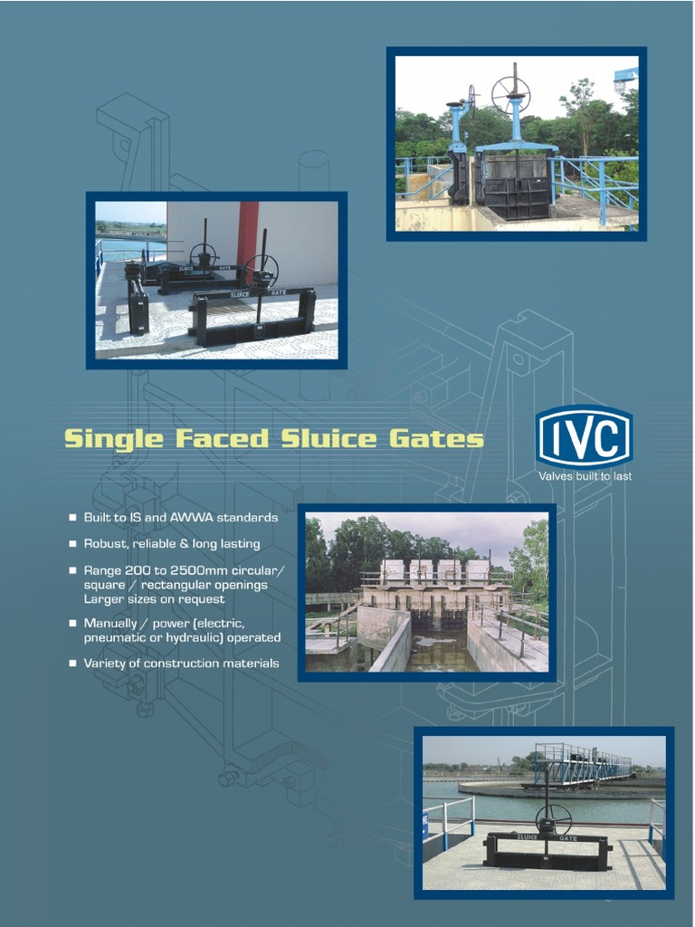 Ivc Single Faced Sluice Gate Valve Valvula de Compuerta | PDF | Door ...