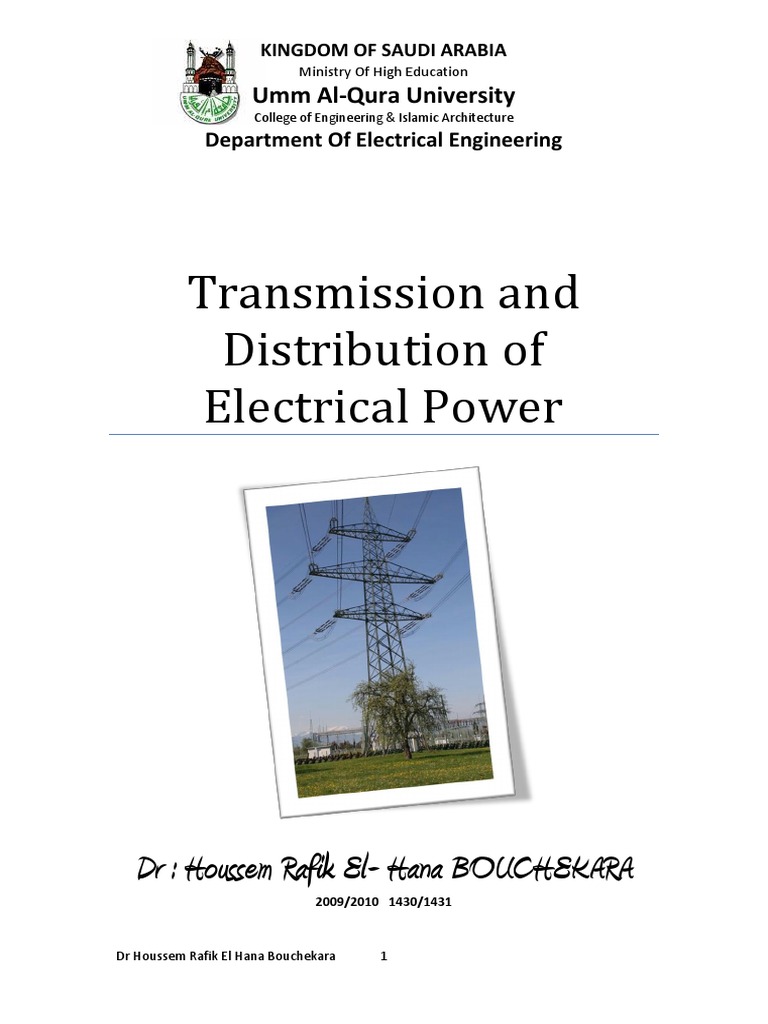 Transmission and Distribution of Electrical Power | PDF | Inductance ...