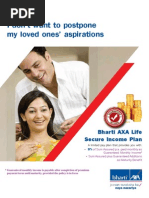 Bharti Axa Secure Insta Income Plan | PDF | Insurance | Life Insurance
