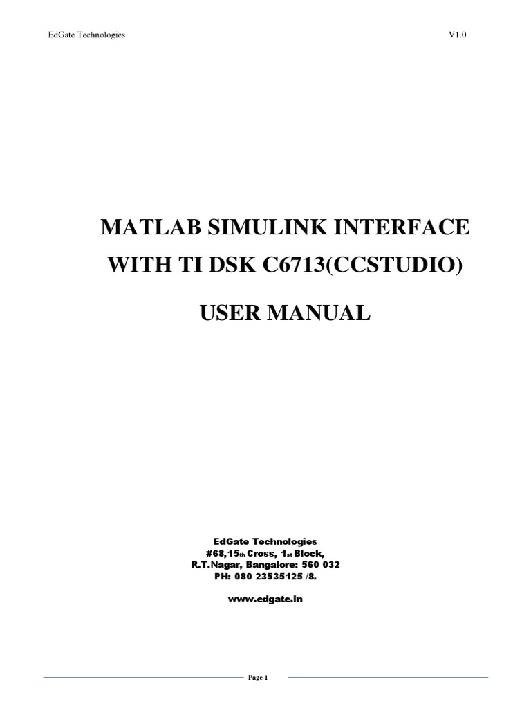 MATLAB Simulink TI DSK C6713 Guide | PDF | Digital Signal Processing | String (Computer Science)