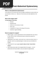 Total Abdominal Hysterectomy Bilateral Salpingo Oophorectomy (Tahbso ...