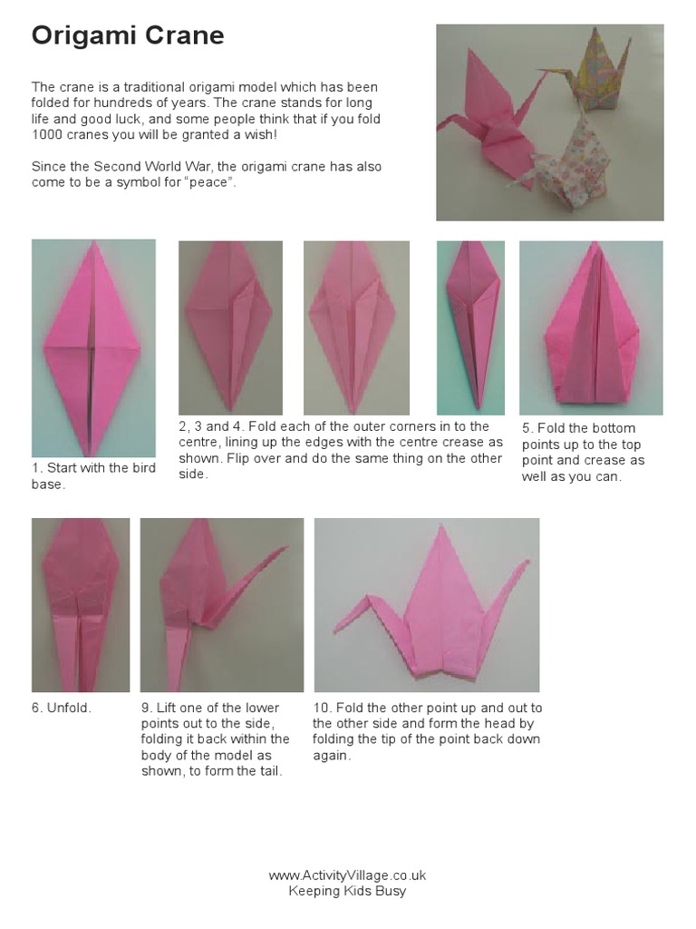 Origami Crane Tutorial
