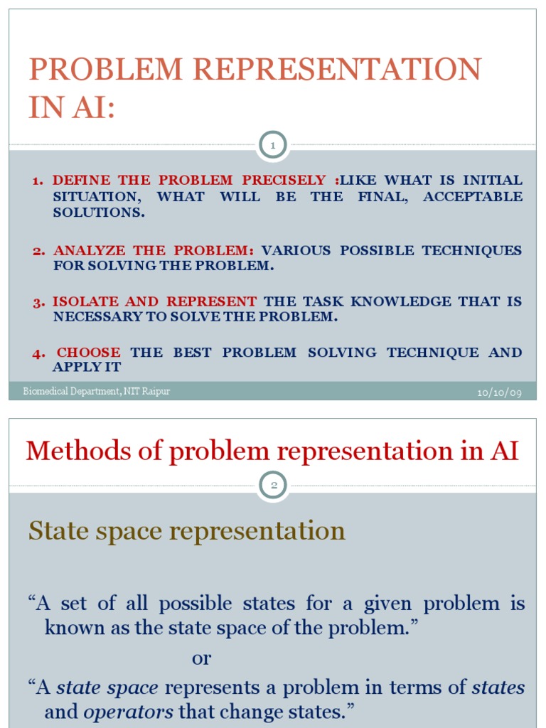 Problem Representation in Ai | PDF | Artificial Intelligence ...