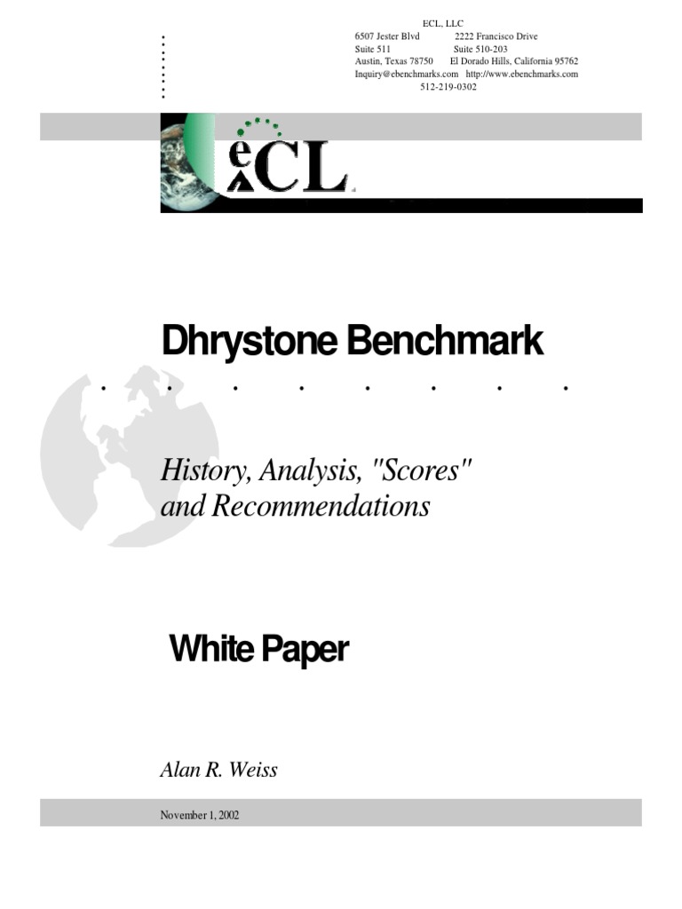 Dhrystone White Paper | PDF | Mips Instruction Set | Arm Architecture