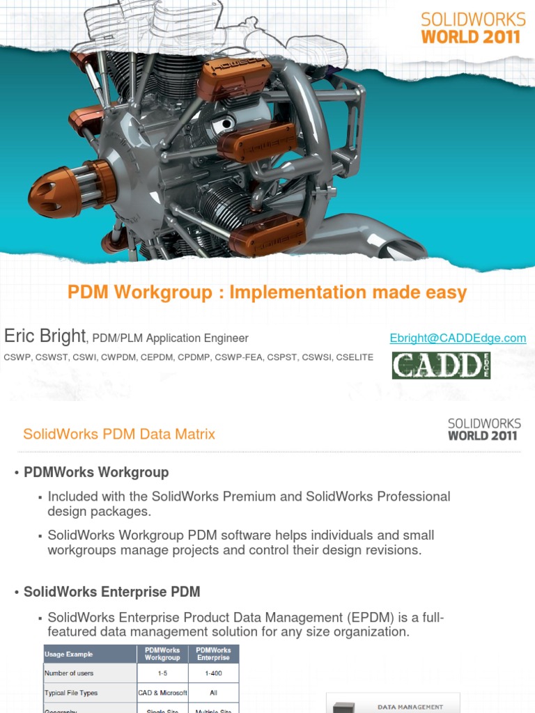 SolidWorks PDM Implementation | PDF | Version Control | Computer File