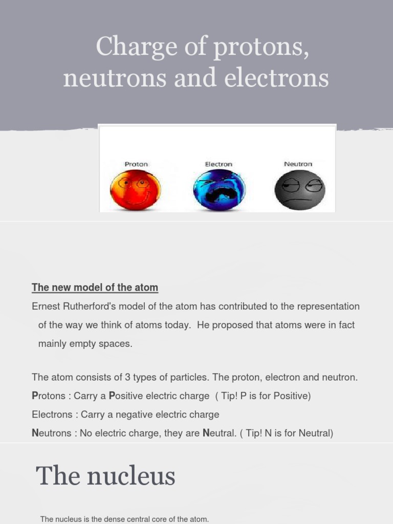 Charge of Protons, Neutrons and Electrons | PDF | Science & Mathematics ...