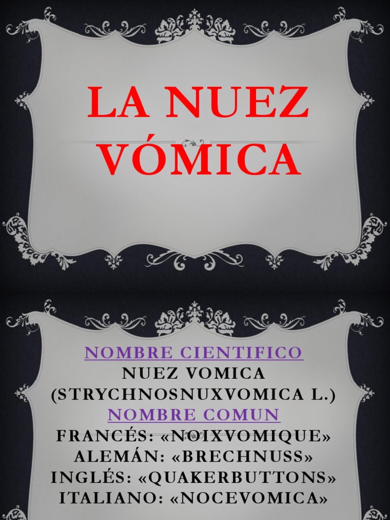 Propiedades y usos de la nuez vómica | PDF | Drogas | Especialidades ...