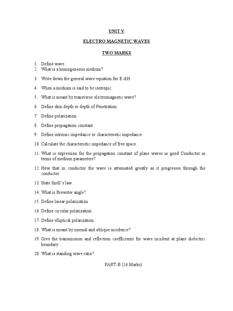 Unit 5 2marks | PDF | Science & Mathematics