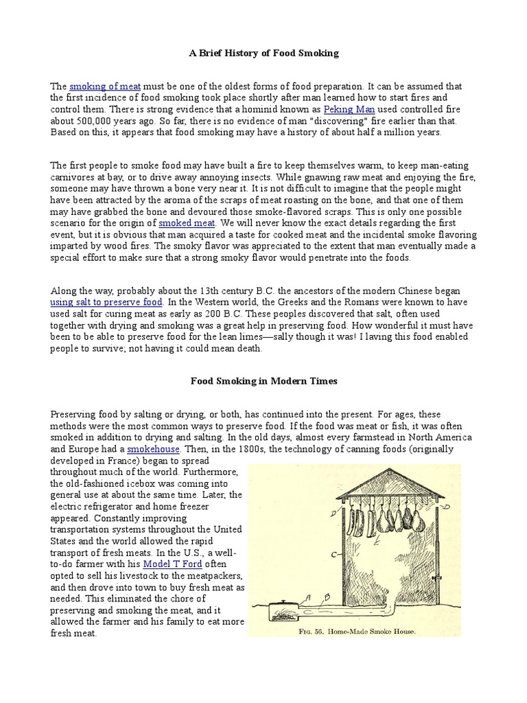 A Brief History of Meat Smoking | PDF | Smoking (Cooking) | Ham