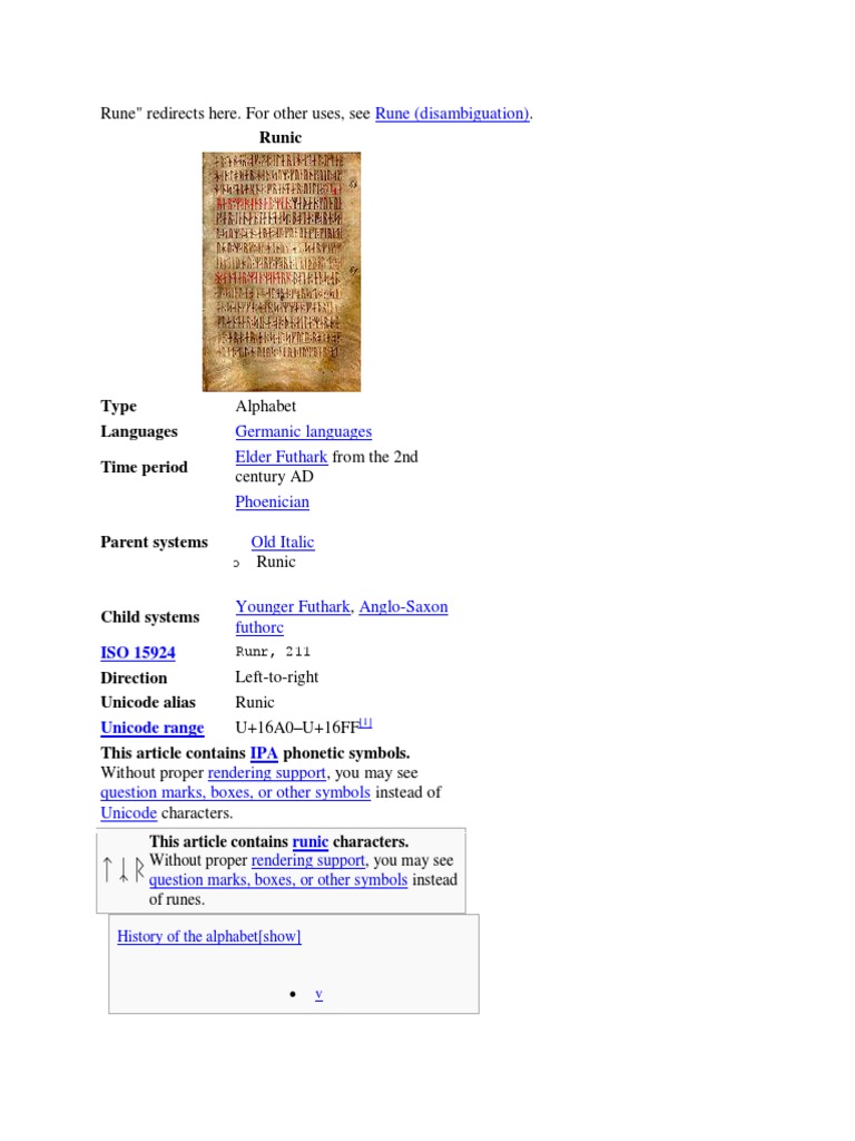 The History and Development of the Runic Alphabets | PDF | Runes ...