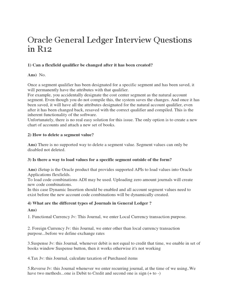 Oracle General Ledger | PDF | Debits And Credits | Computing