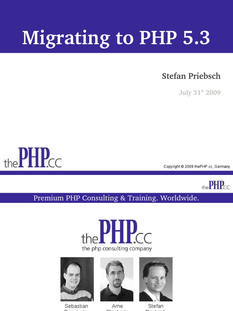 Migrating To PHP 5.3 | PDF | Php | Programming Paradigms