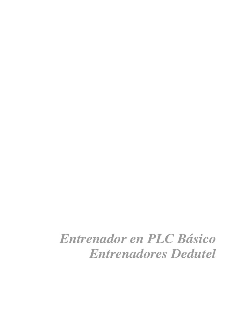 Manual PLC Basico | Descargar gratis PDF | Controlador lógico programable | Programa de computadora