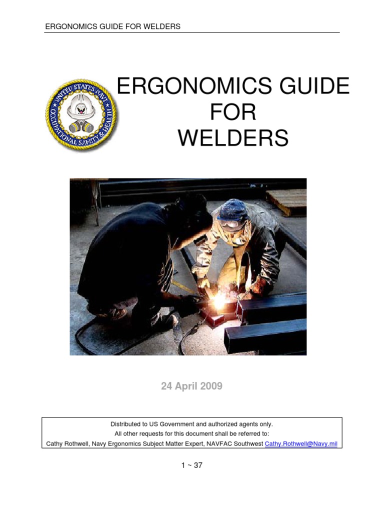 Ergonomics Guide for Welders | PDF | Human Factors And Ergonomics | Nature