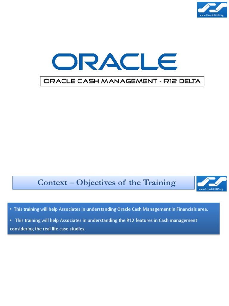 Oracle R12 CE Cash Management New Features | PDF | Oracle Corporation | Accounts Payable