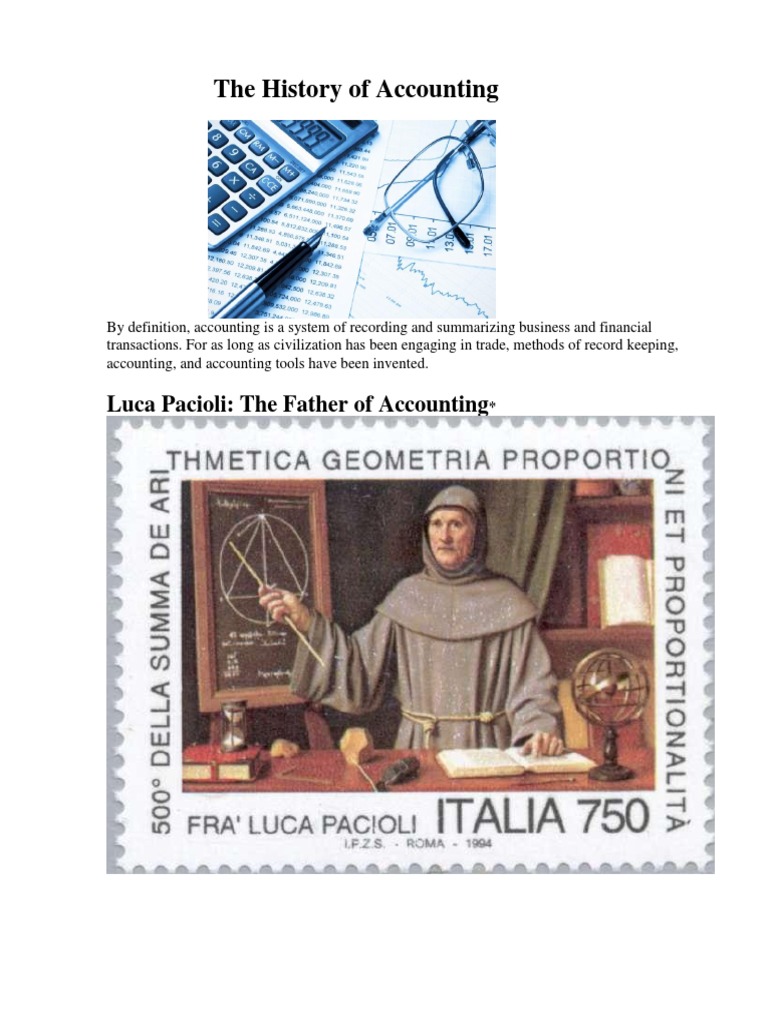 The History of Accounting | PDF | Debits And Credits | Services (Economics)