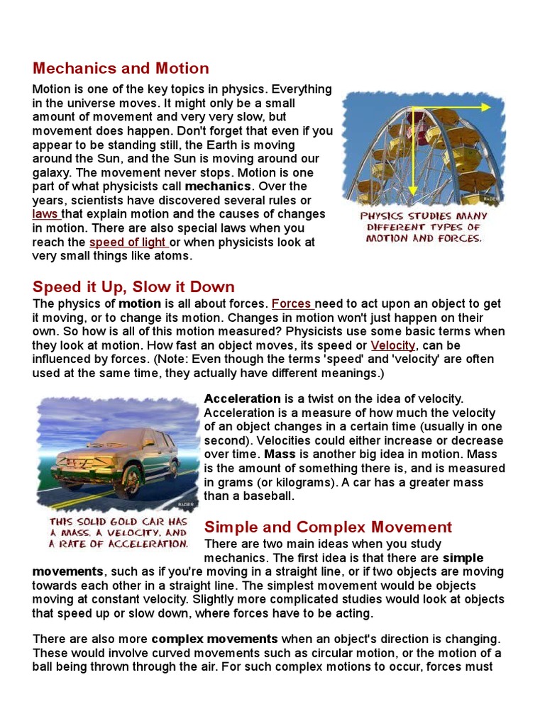 Forces and Motion Notes | PDF | Force | Euclidean Vector