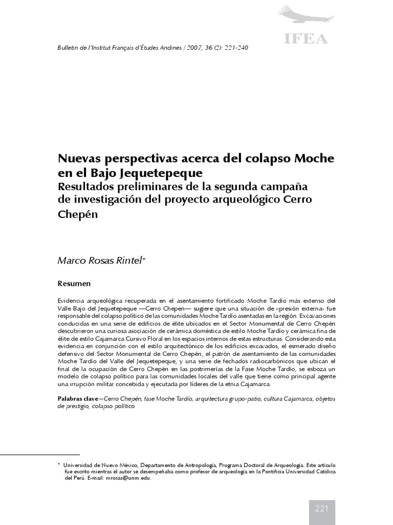 Colapso Moche en Cerro Chepén | PDF | cerámica | Estado (política)