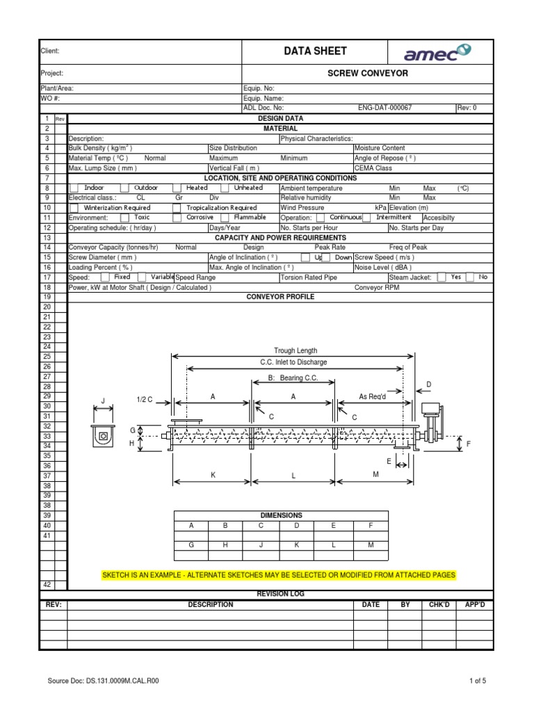 Screw Conveyor | PDF | Belt (Mechanical) | Screw