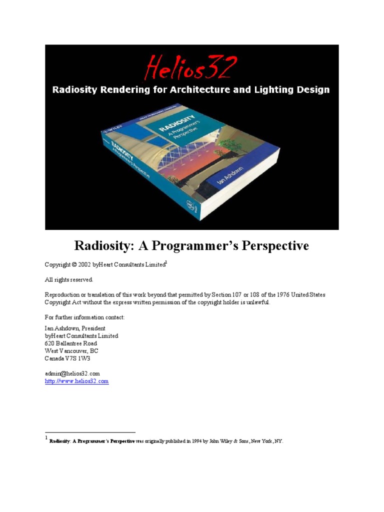 Radiosity - A Programmer's Perspective | PDF | Rendering (Computer Graphics) | 3 D Computer Graphics