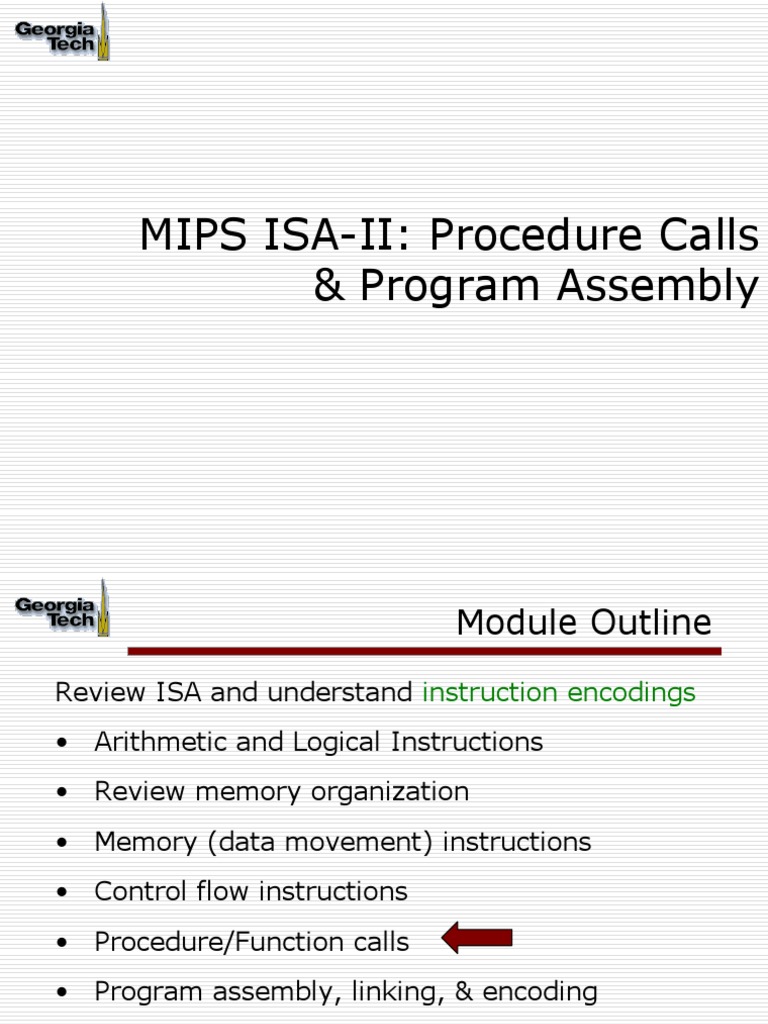 Misp Procedure Calls | PDF | Subroutine | Library (Computing)