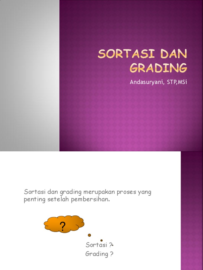Sortasi Dan Grading | PDF | Griya & Taman | Teknologi & Rekayasa
