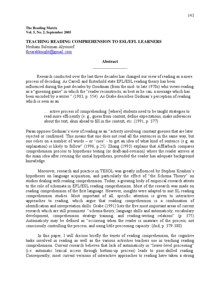 Teaching Reading Comprehension Strategies | PDF | Reading Comprehension ...