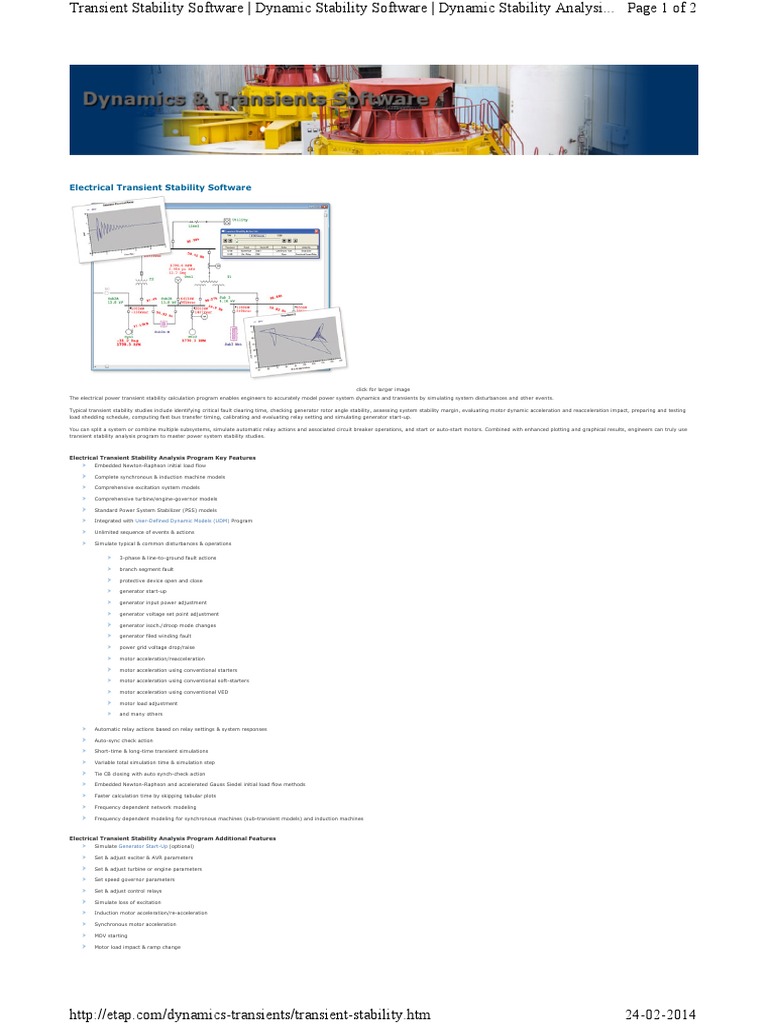 HTTP Etap - Com Dynamics-Transients Transient-Stability | PDF ...