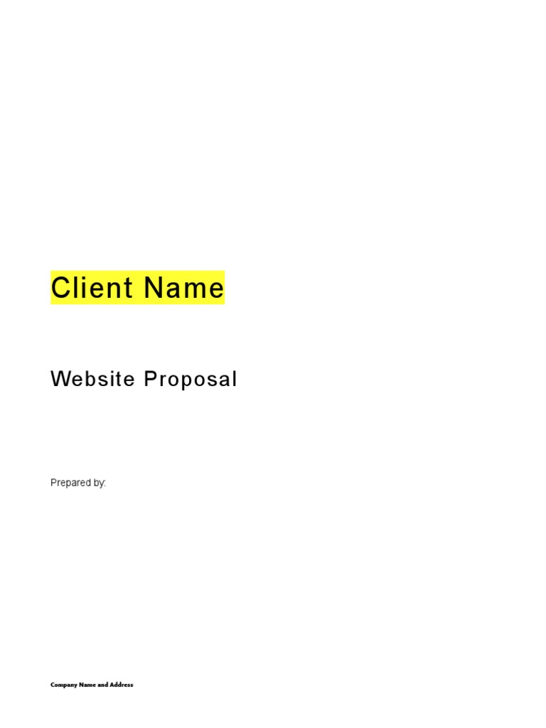 Web Development Proposal Template | PDF | Websites | Web Development