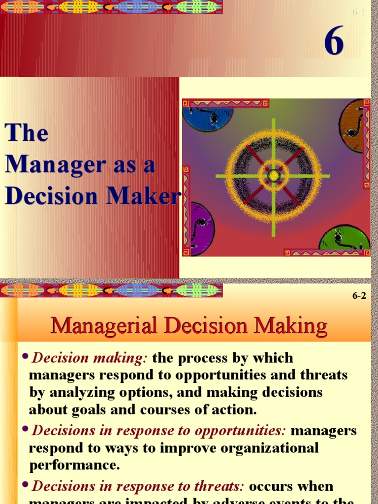The Manager As A Decision Maker | PDF | Brainstorming | Decision Making