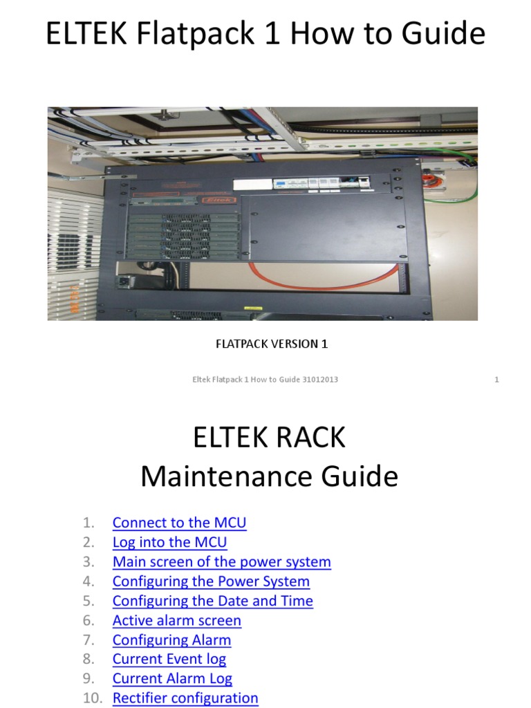 Eltek Flatpack 1 How To Guide | PDF | Login | System Software