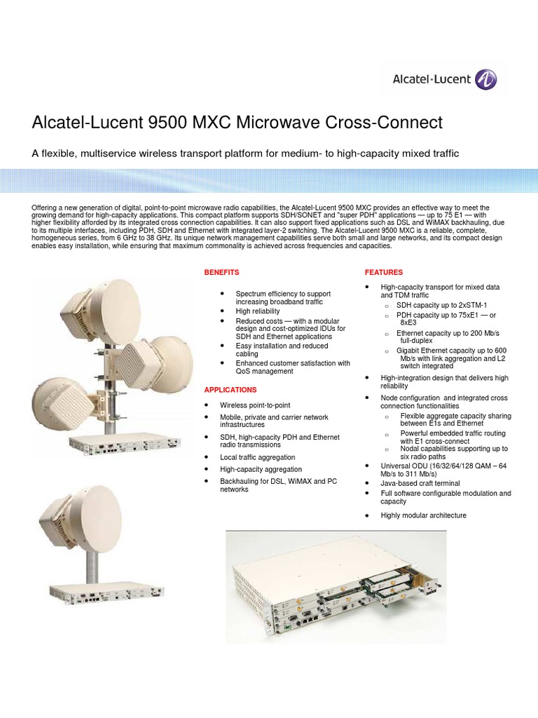 9500 Alcatel Micowave | PDF | Wi Max | Ethernet