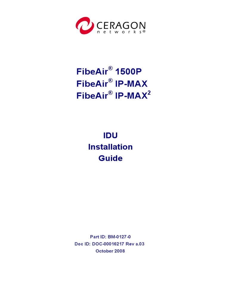 Ceragon 1500p Guide | PDF | Electrical Connector | Computer Network