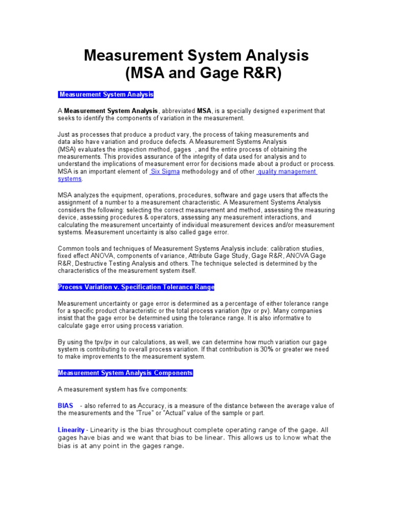 Measurement System Analysis | Accuracy And Precision | Data Collection