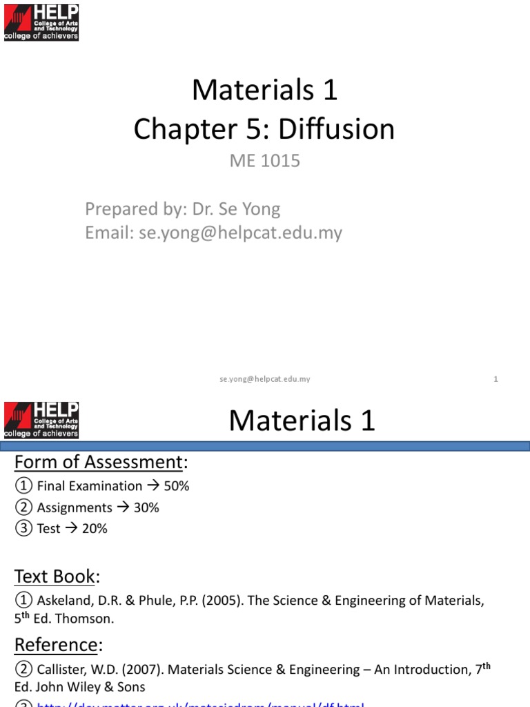 Understanding Diffusion in Materials | PDF | Diffusion | Chemical Bond