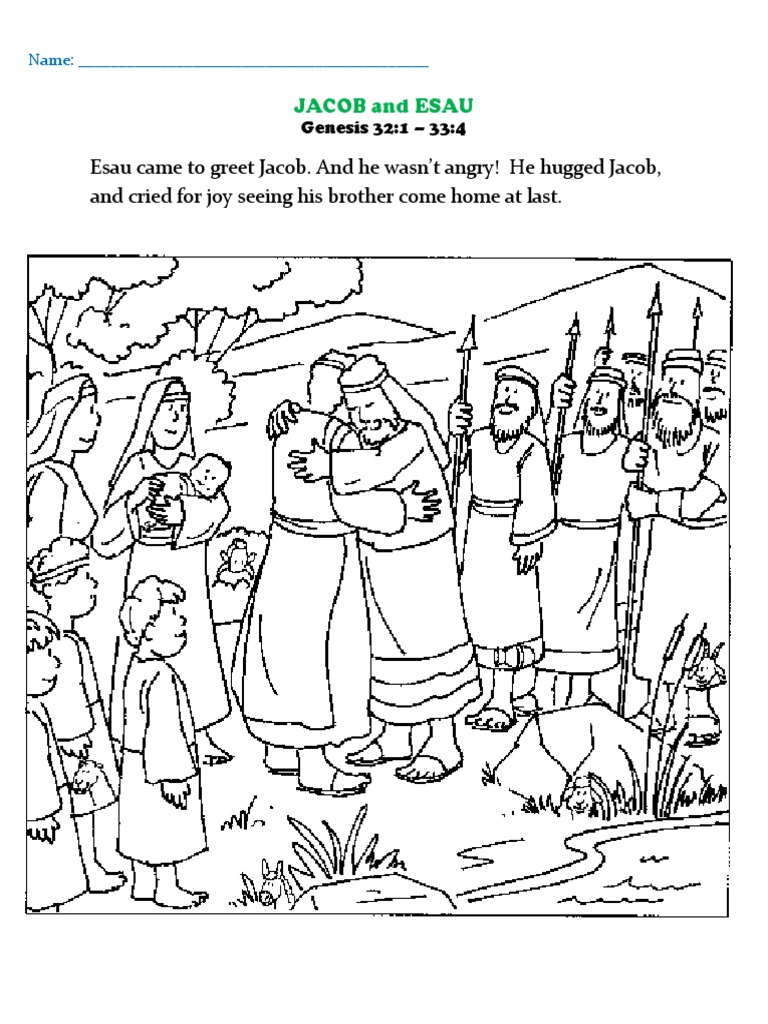 Esau Came To Greet Jacob. and He Wasn't Angry! He Hugged Jacob, and ...