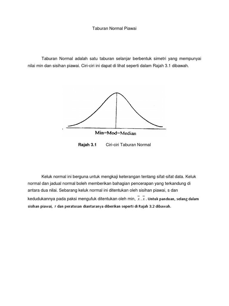 Taburan Normal Piawai | PDF