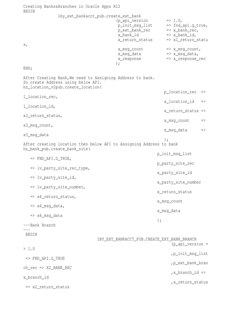 Creating Banks - Branches in Oracle Apps R12 | PDF | Computing | Software
